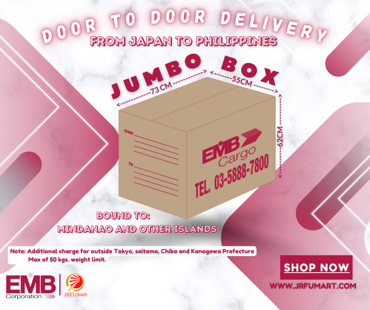 EMB Cargo JUMBO Box Bound to Mindanao - SAGAWA