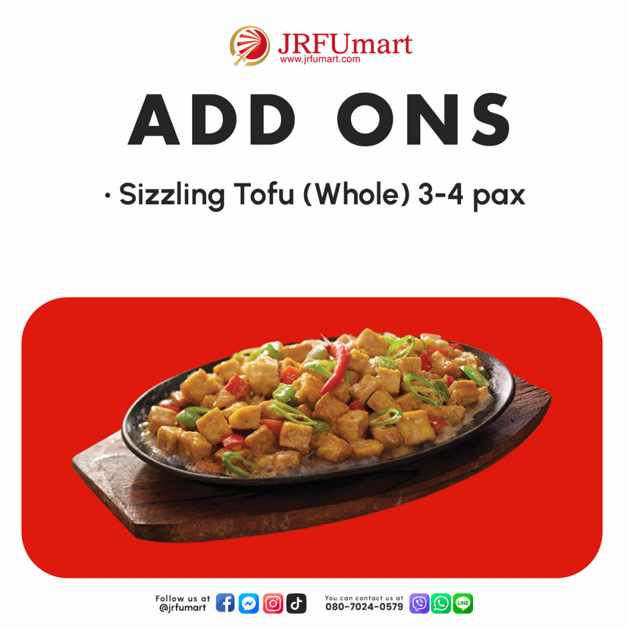 Max's Sizzling Tofu (Whole)