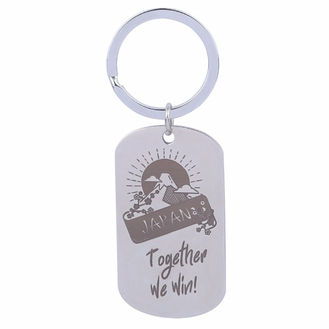 Circle Keychain - Japanese Souvenir Gift keyholder with embossed the ...