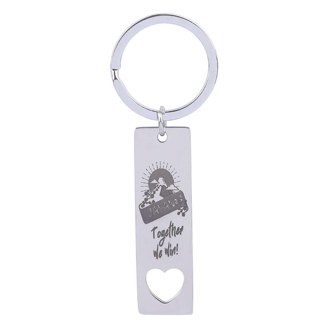 Circle & Small Heart Keychain - Japanese Souvenir Gift keyholder with ...