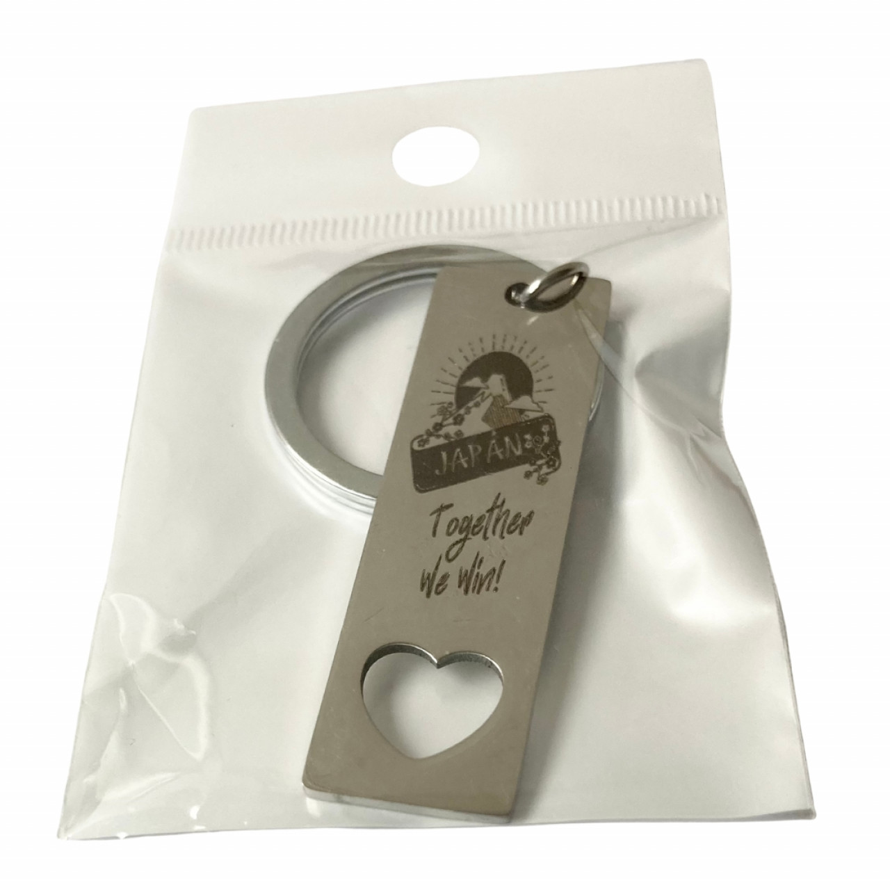Circle & Small Heart Keychain - Japanese Souvenir Gift keyholder with ...