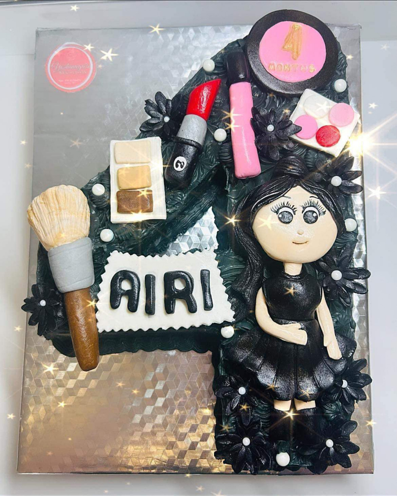 number cake fondant topper