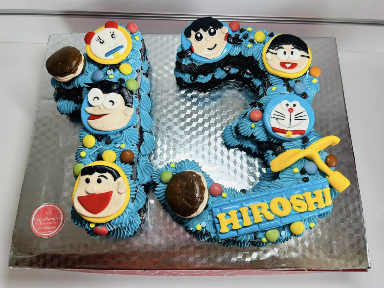 number cake fondant topper