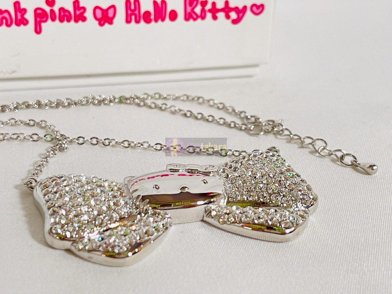 Sanrio tink pink brand Hello Kitty Big Ribbon Necklace Accessory 2006 ...