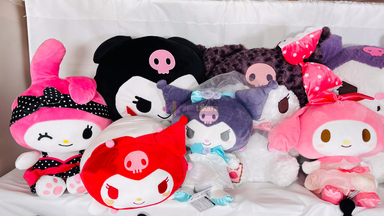 Sanrio Kuromi & My Melody Big Plushies 24 pcs Set Bundle