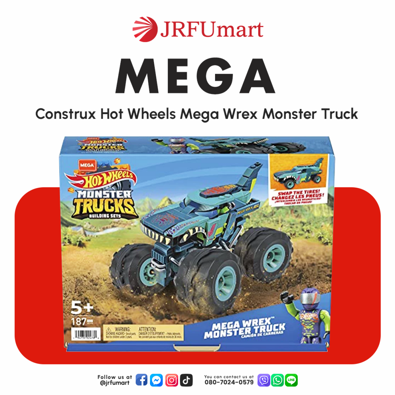 Mega Construx Hot Wheels Mega Wrex Monster Truck