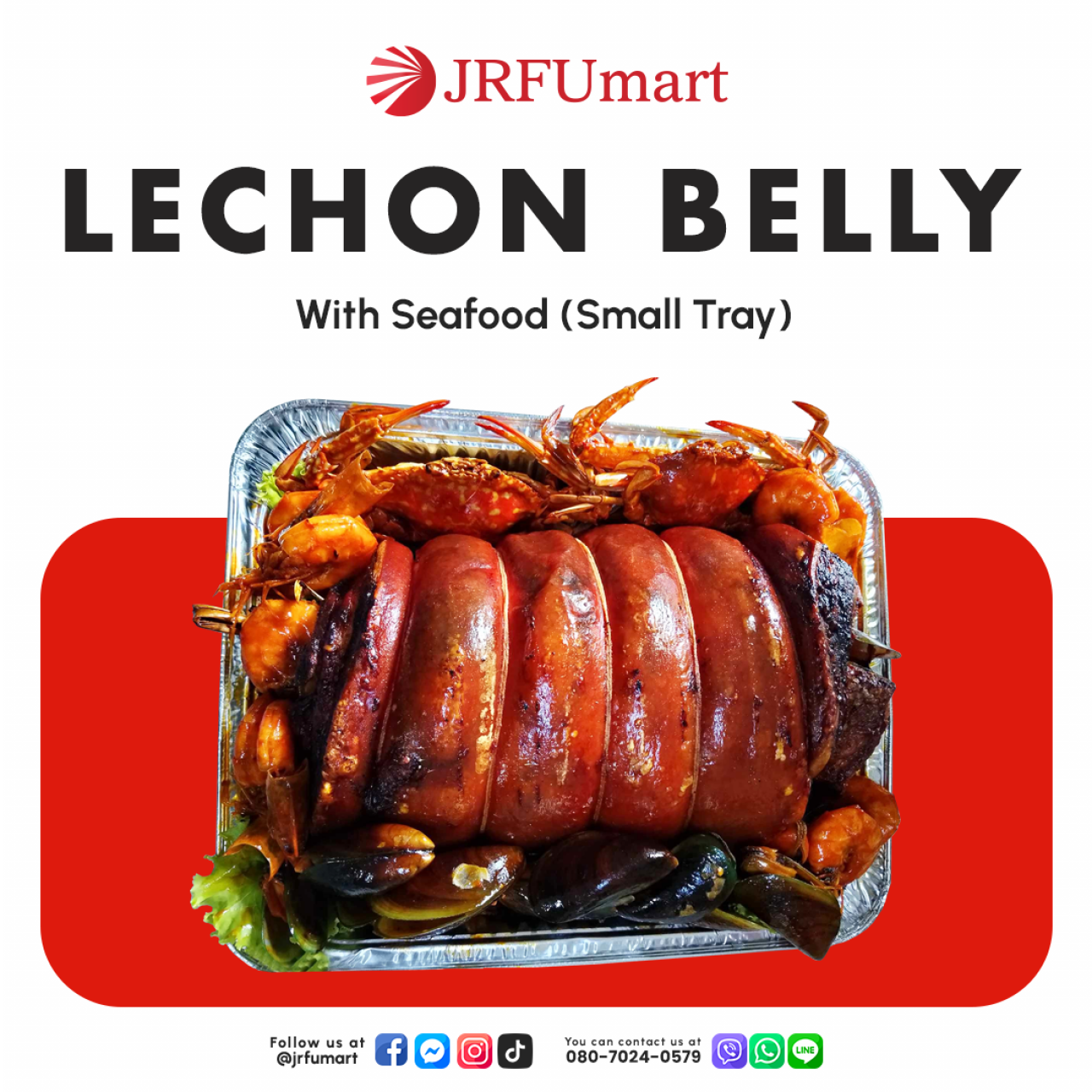 Lechon belly with seafood (Small tray)